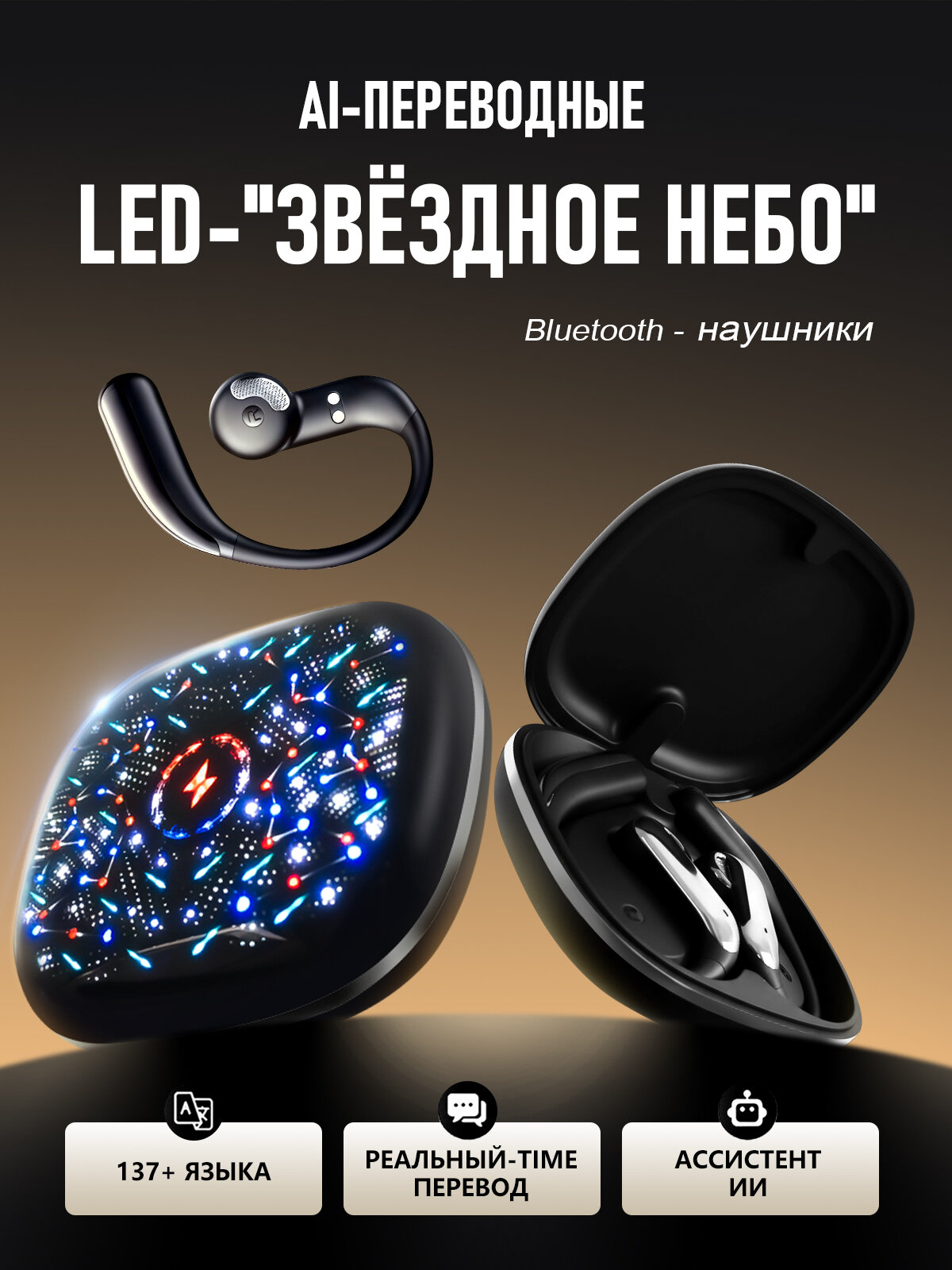 Наушники с переводчиком беспроводной, синхронный переводчик, CH8