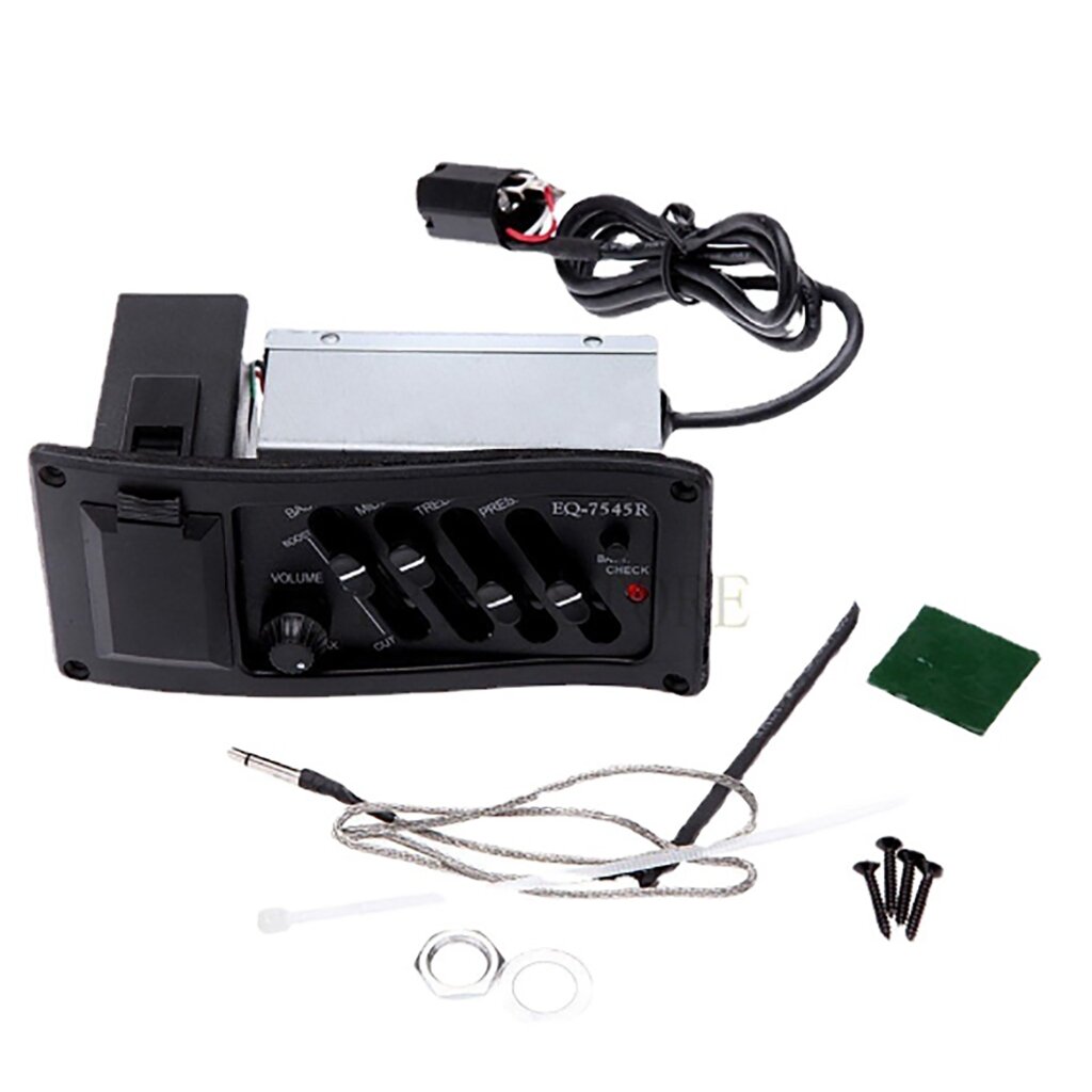 Гитарный Звукосниматель, 4-Полосный Гитарный Предусилитель, Эквалайзеры, Пьезо-Звукосниматель, Тюнер