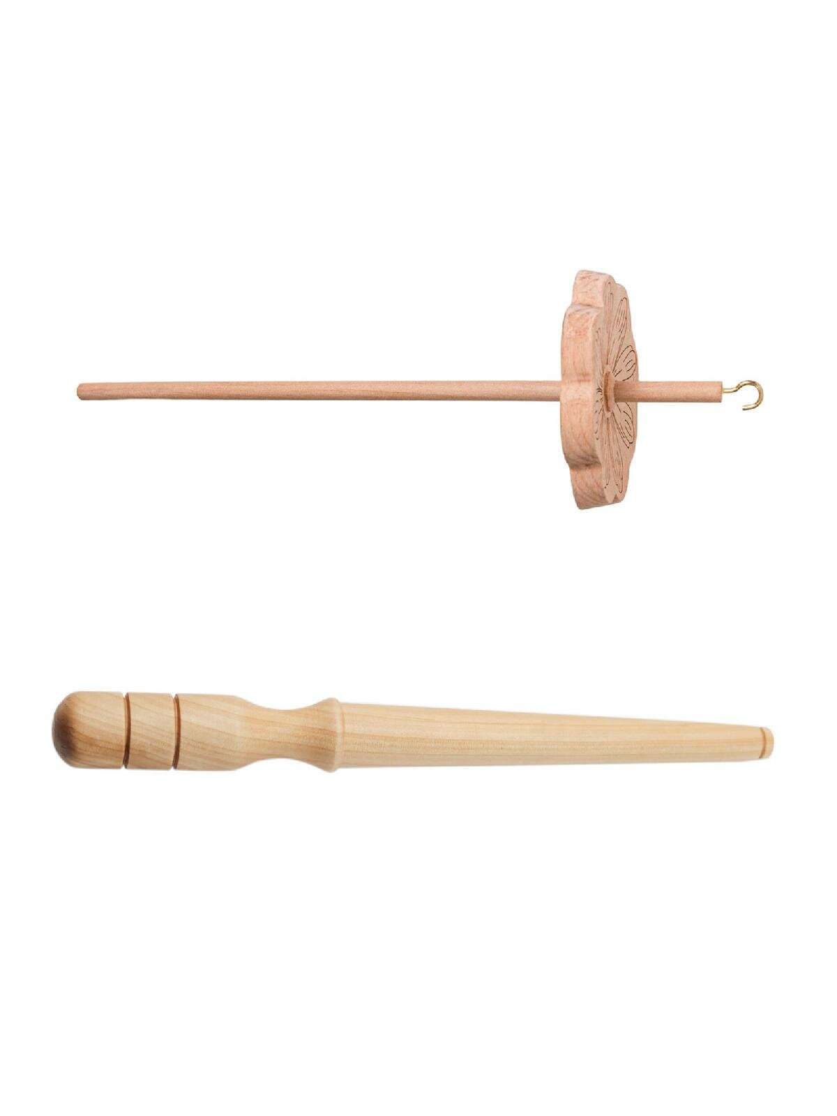 Деревянное веретено с верхним завитком, веретено для пряжи в форме цветка, веретено для шитья