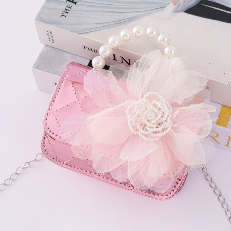 Новая стеганая сумка из PU с жемчугом, изысканная универсальная сумка принцессы, модная сумка через плечо, оптовая продажа