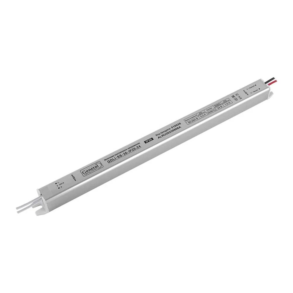 Ультратонкий светодиодный драйвер General Lighting Systems блок питания 24В скрытой установки для светодиодных лент 519136