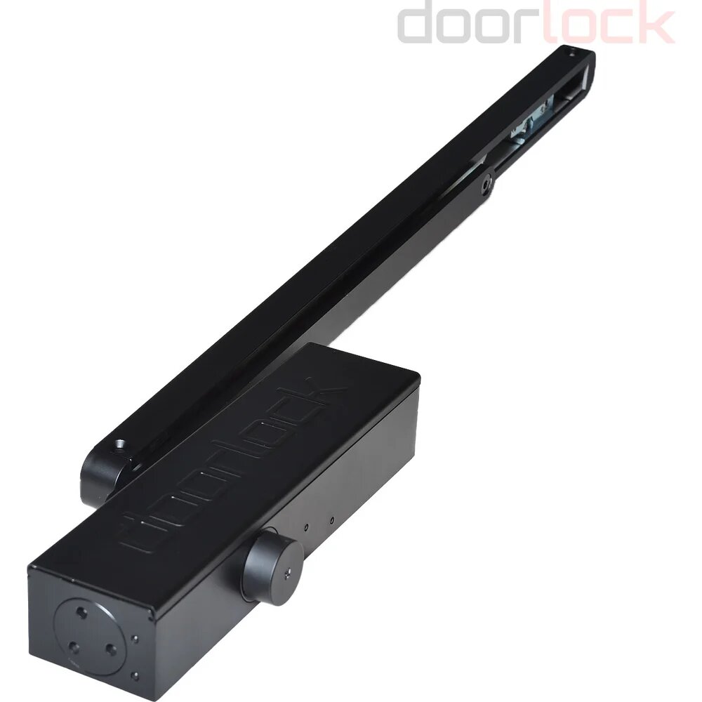 Доводчик Doorlock DL340S/N BC HO EN1-4 со скользящей тягой черный 75581