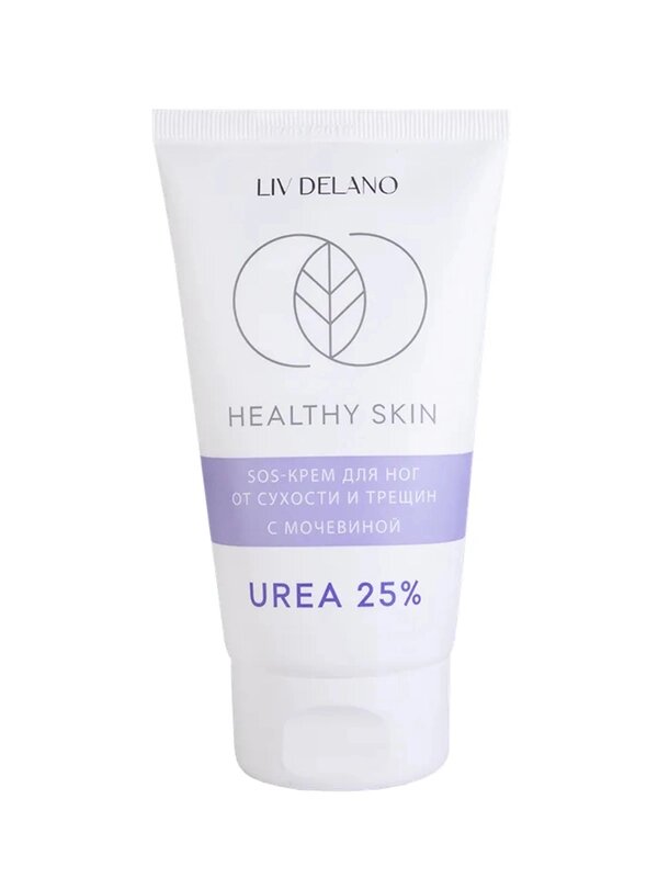 SOS-крем для ног от сухости и трещин Liv Delano, с мочевиной 25%, 150 г