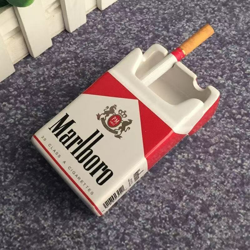 Мини-апельсинница Marlboro портативная (красный) | Индивидуальная печать | Гаситель сигарет и контейнер для окурков
