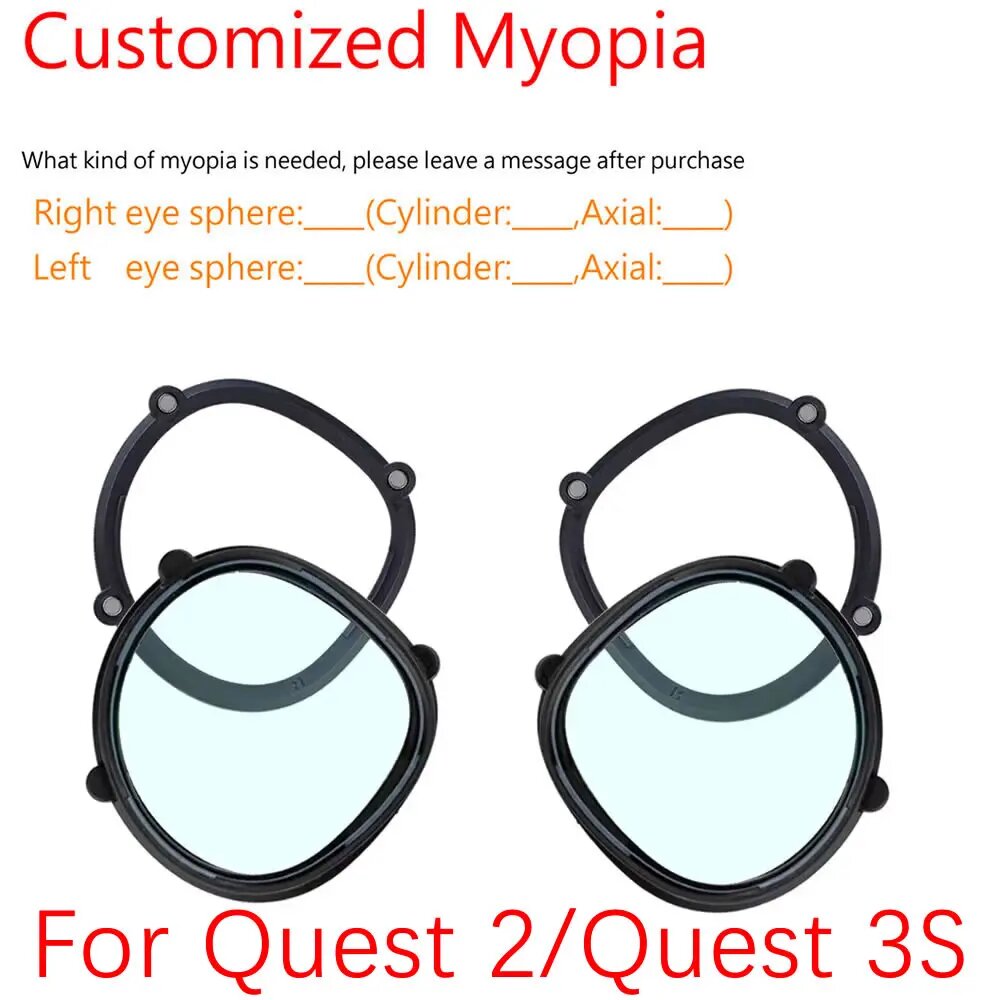 Линзы для Oculus Quest 2 Quest 3S CMOTPETB Prescription Lenses