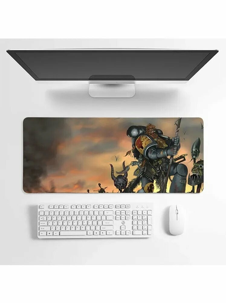 Warhammer 40K Коврик для мыши, XXL, хаки, черный матовый