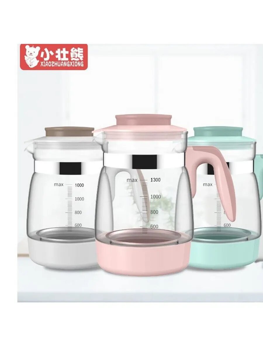 Стеклянная колба-1000мл, Серо-белый