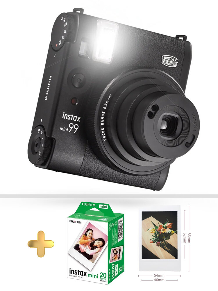 Фотоаппарат моментальной печати Fujifilm Instax Mini 99（ Художественное Возрождение）-Черный цвет кожи