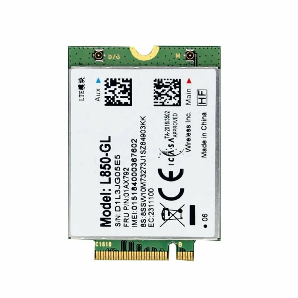 L850 GL WiFi-карта 01AX792 Модуль NGFF M.2 для Lenovo ThinkPad T580 X280 L580 T4