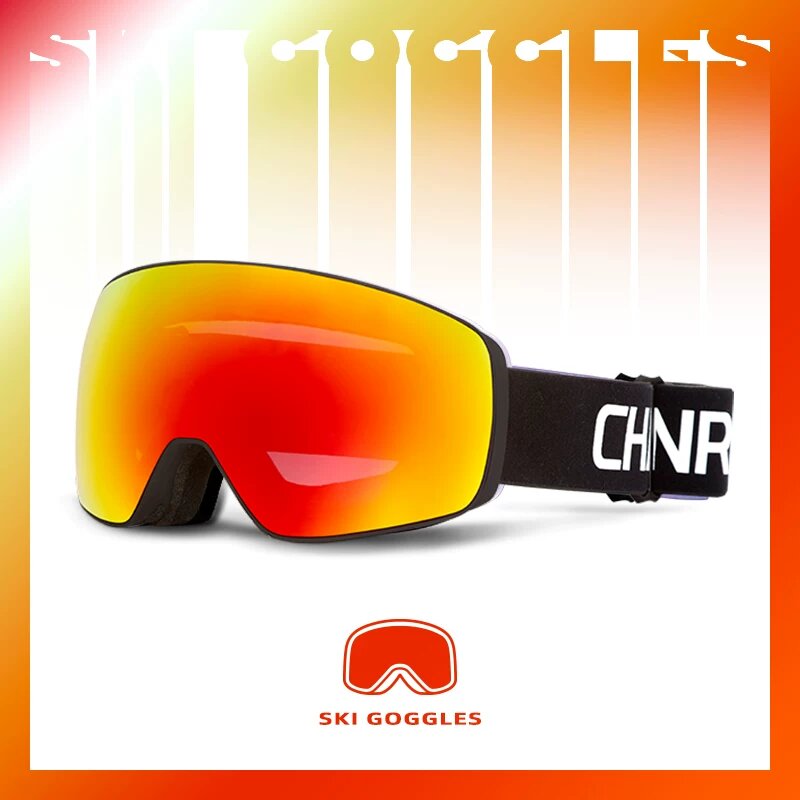 Лыжные очки CHANRICH, мужские очки, женские магнитные двухслойные противотуманные и ветрозащитные очки для