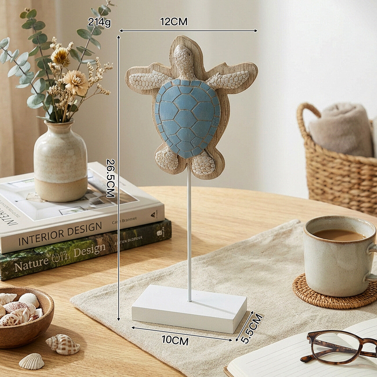 Декоративное украшение в форме черепахи из дерева в средиземноморском стиле, настольная модель для дома, креативное оформление