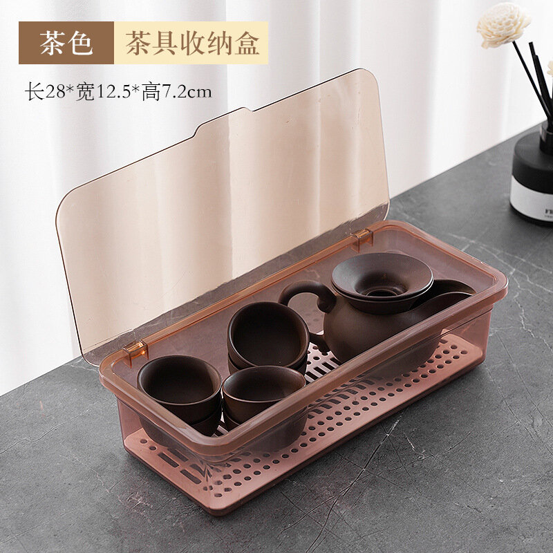 Коробка для хранения чехлов для телефонов, пылезащитный настольный ящик для хранения телефона и разных предметов, органайзер для общежития, прозрачная коробка для хранения