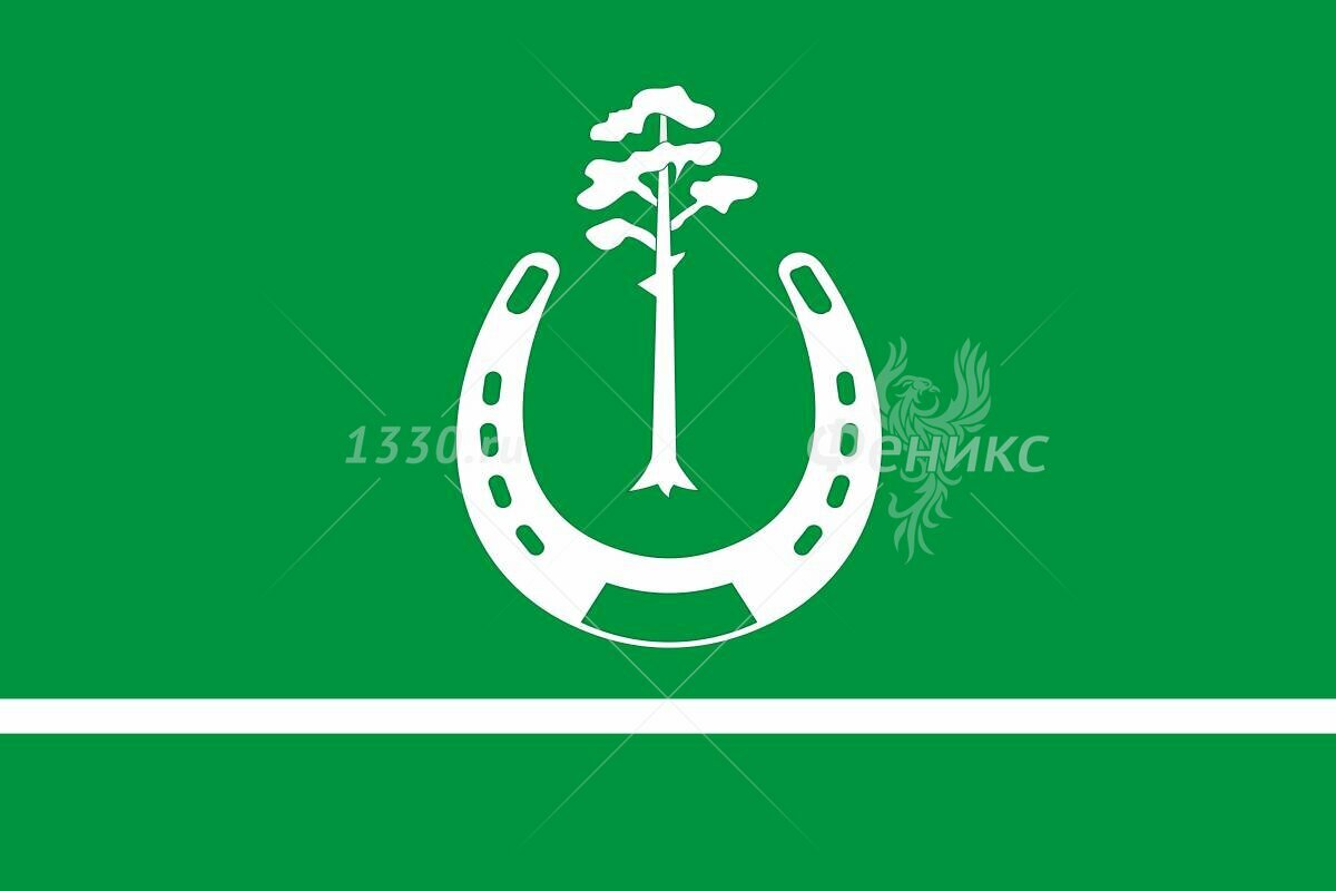 Флаг Большеулуйского района, 24 - Красноярский край, 135x90 см.