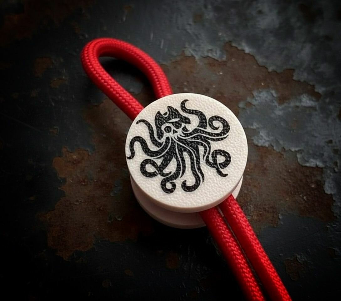 EDC темлячна бусина осьминог, бусина из абс , темляк для ножа