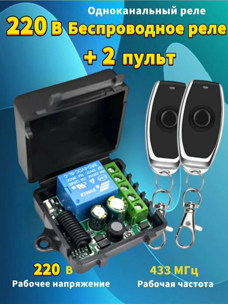 Радио реле с пультом 220 В