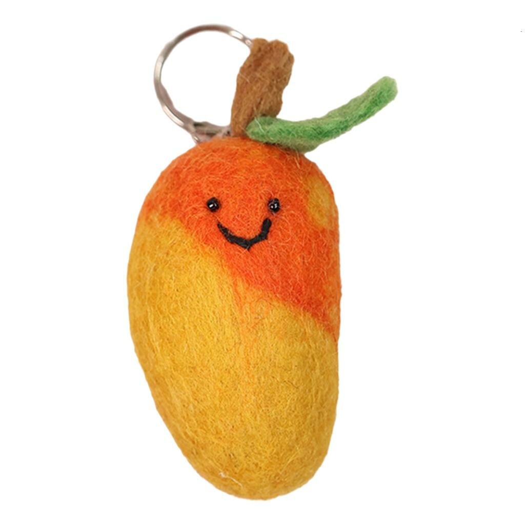 Фетровый кулон-брелок в виде фрукта, маленькое манго