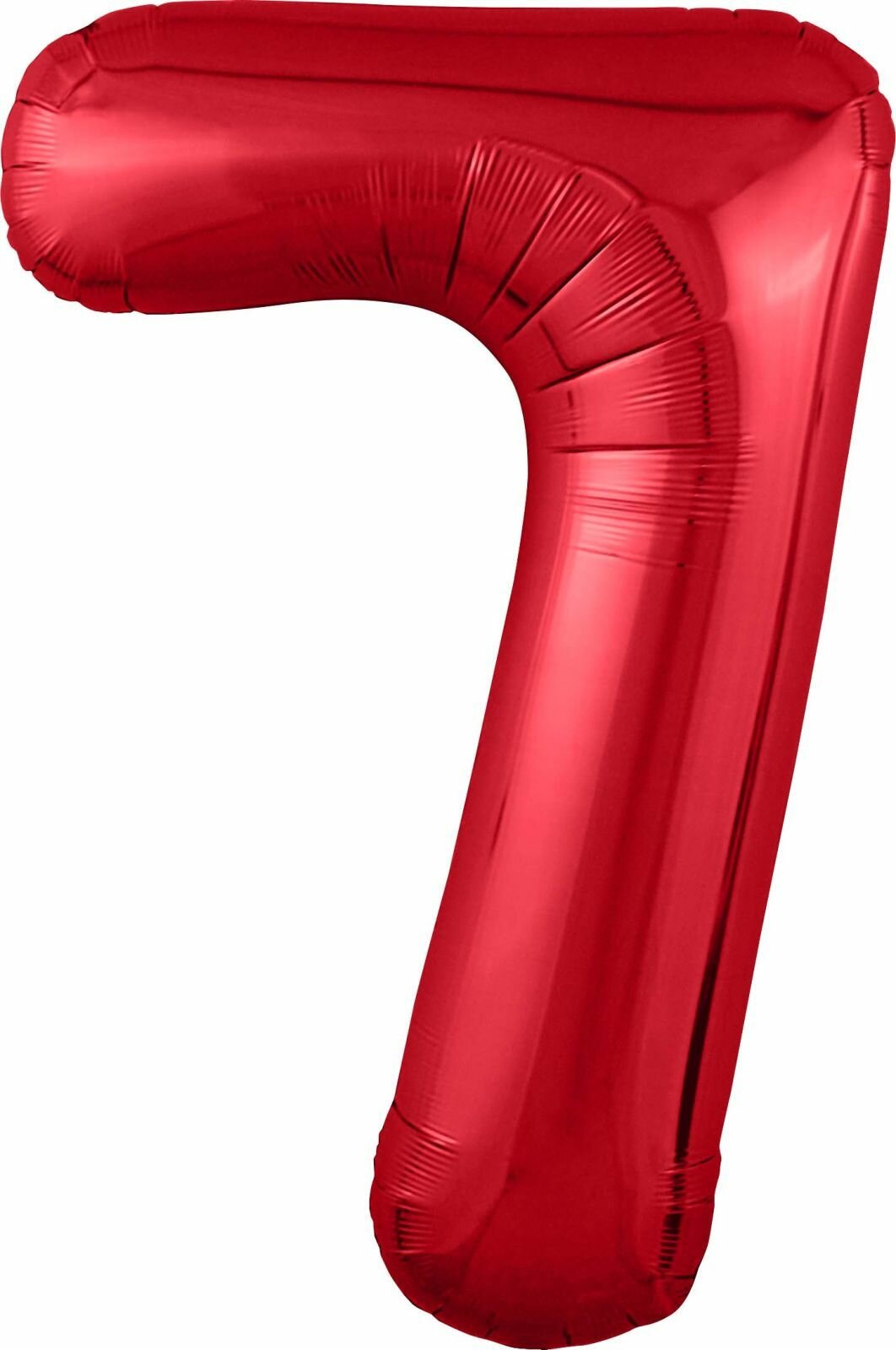 Воздушный шар Agura 40', 102 см, цифра 7 slim, красный