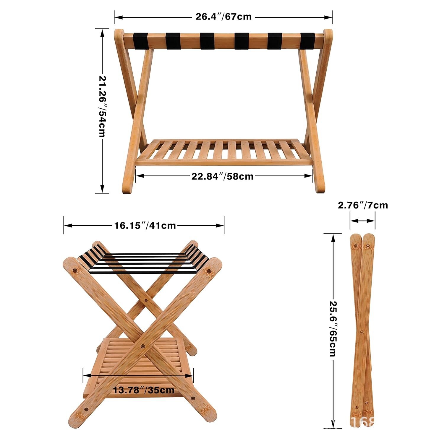 Деревянная стойка для хранения багажа в отеле Nanzhu, складная напольная обувная стойка для B&B, многофункциональная стойка для багажа из массива дерева