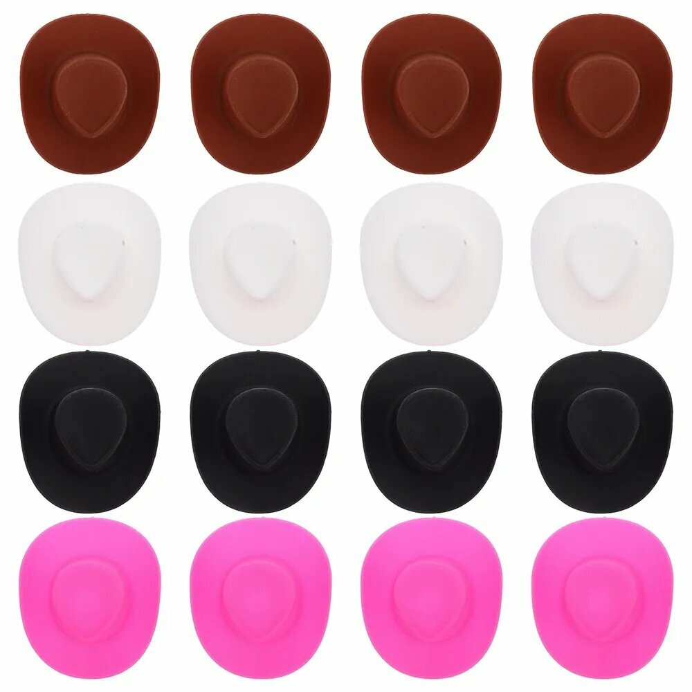 Мини Ковбойские Шляпы, Из Пластика, Для Оформления Праздников И Декораций Куклу, 4 Штуки