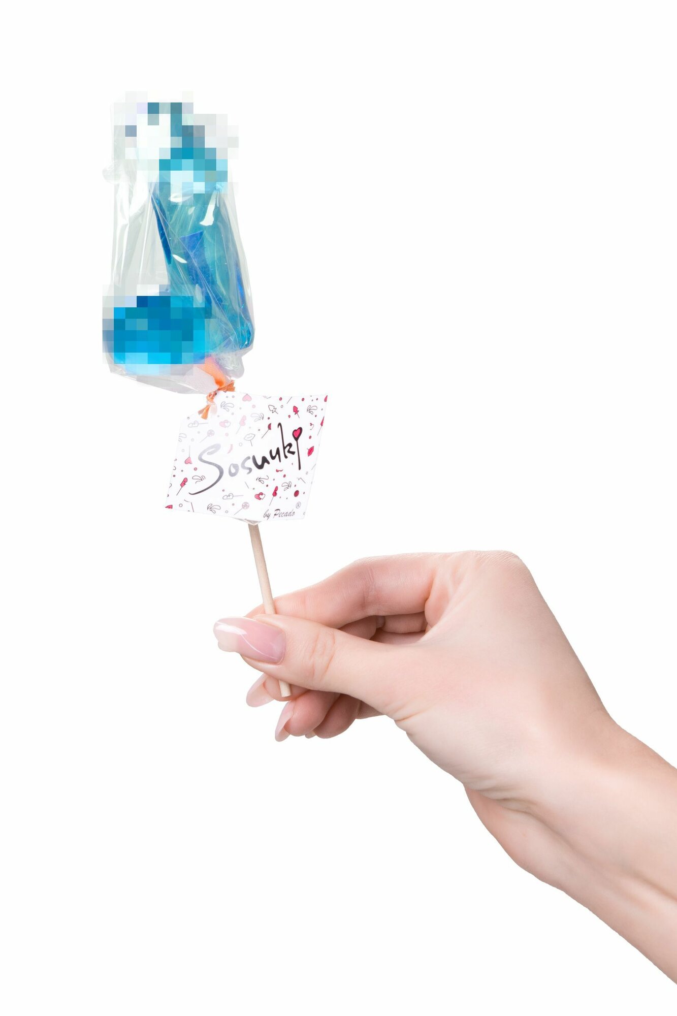 Леденец в форме члена со вкусом блю кюрасао - 80 гр, Sosuчki, голубой