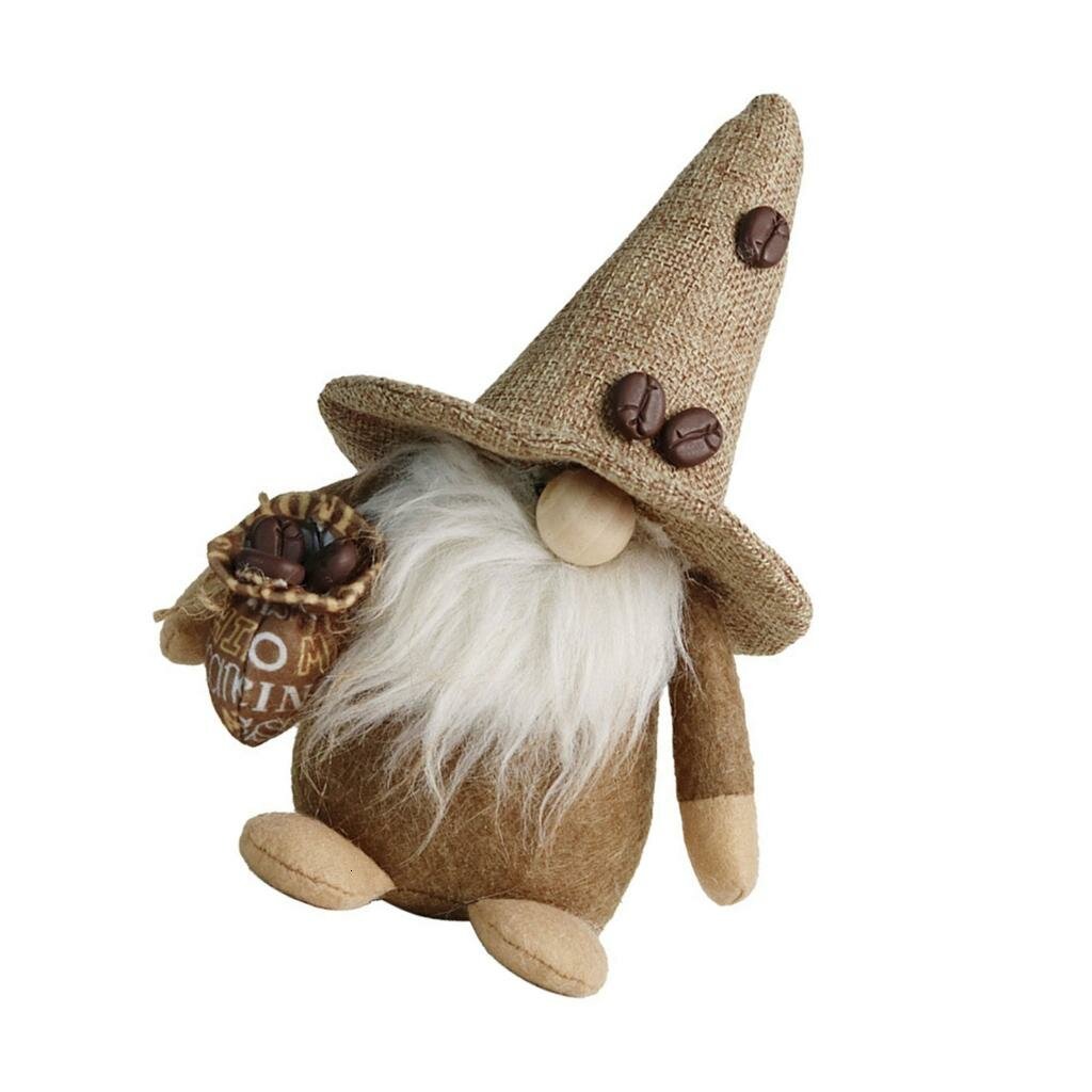 Кофейные гномы для декора, шляпа светлого цвета