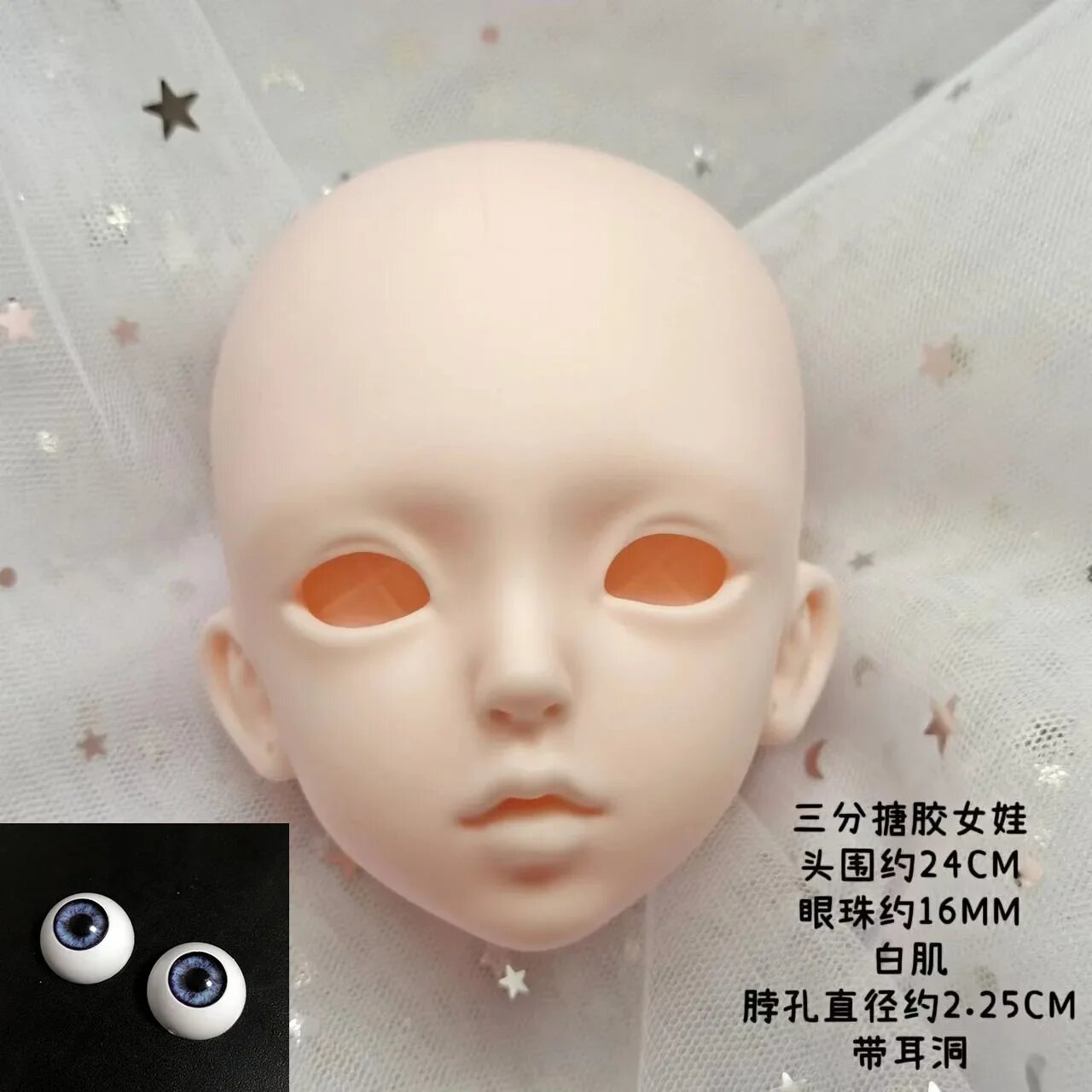 Кукольная голова/тело 1/3 для практики макияжа Female head 03