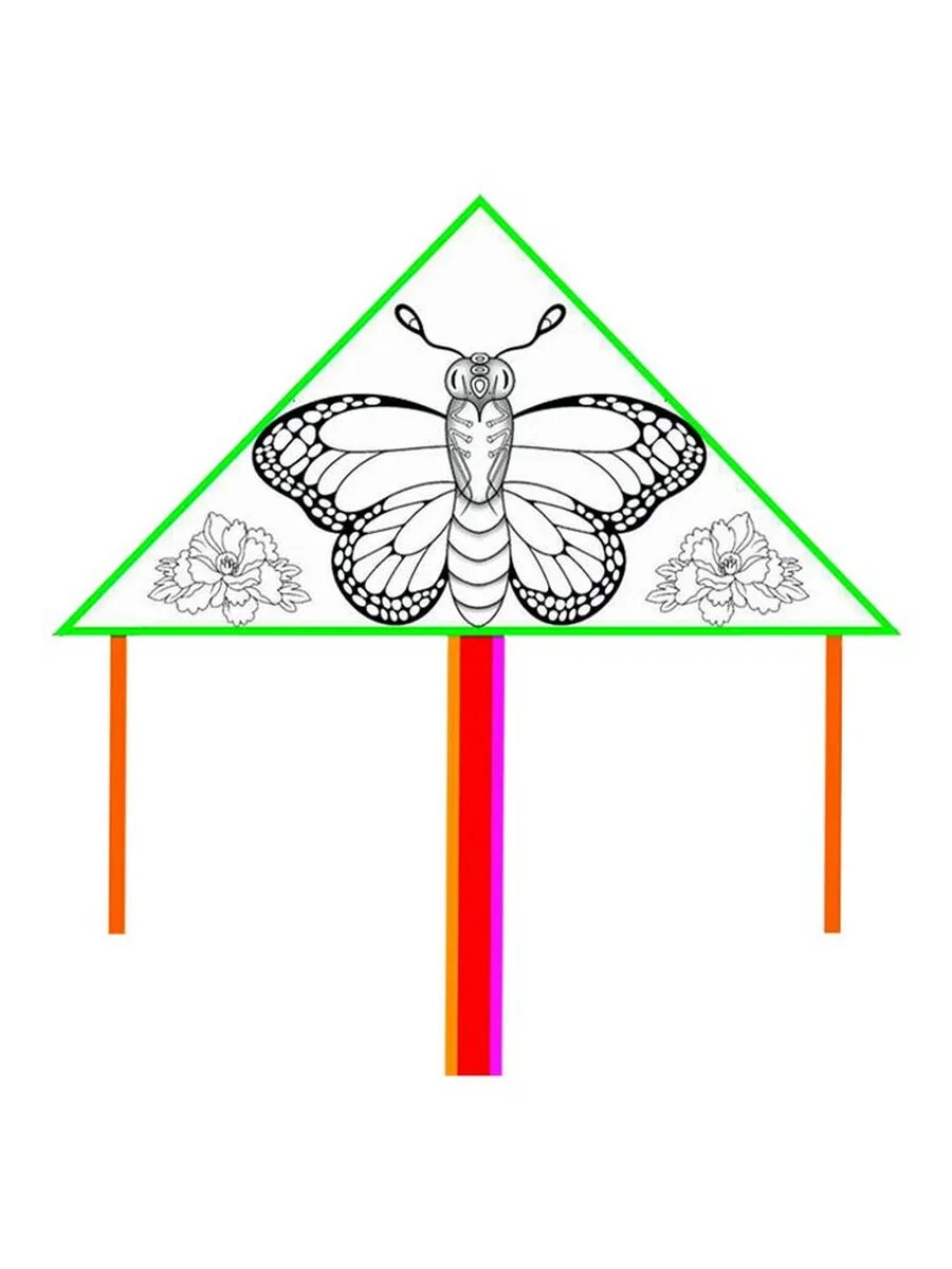 Воздушный змей (1.4 м, 100 м красная нить)
