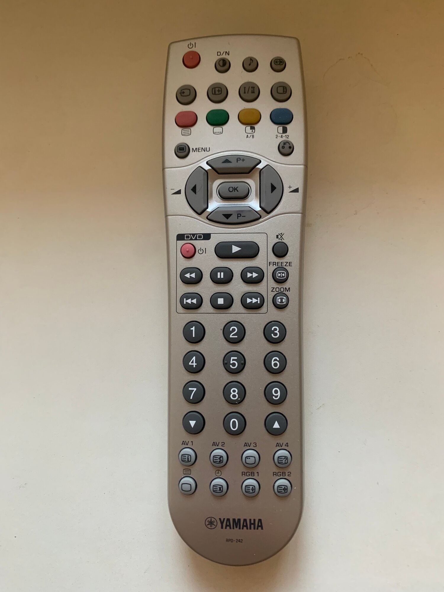 Пульт ДУ оригинальный Yamaha RPD-242, Hitachi CLE-958, для телевизоров Hitachi 32PD5000TA/42PD5000TA/42PD5200 — фото 1