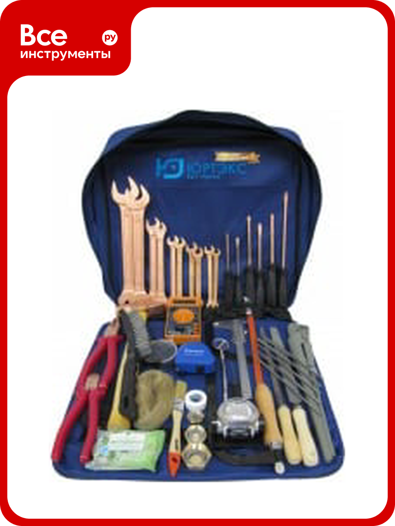 Набор инструментов Юртэкс НИС-ГАЗ вдго, молоток, разводной ключ, пассатижи, для слесарных работ и газоснабжения