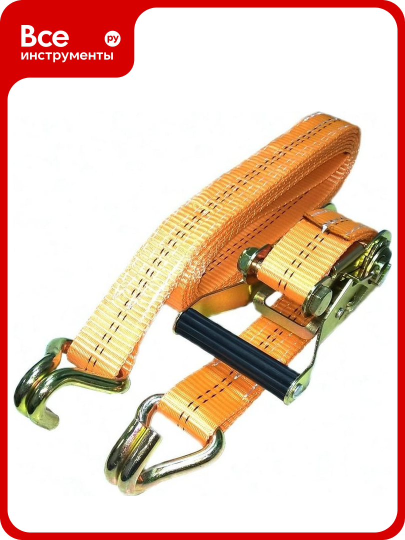Стяжной ремень с крюками (50мм, 5т, 10м) строп-про SP03010