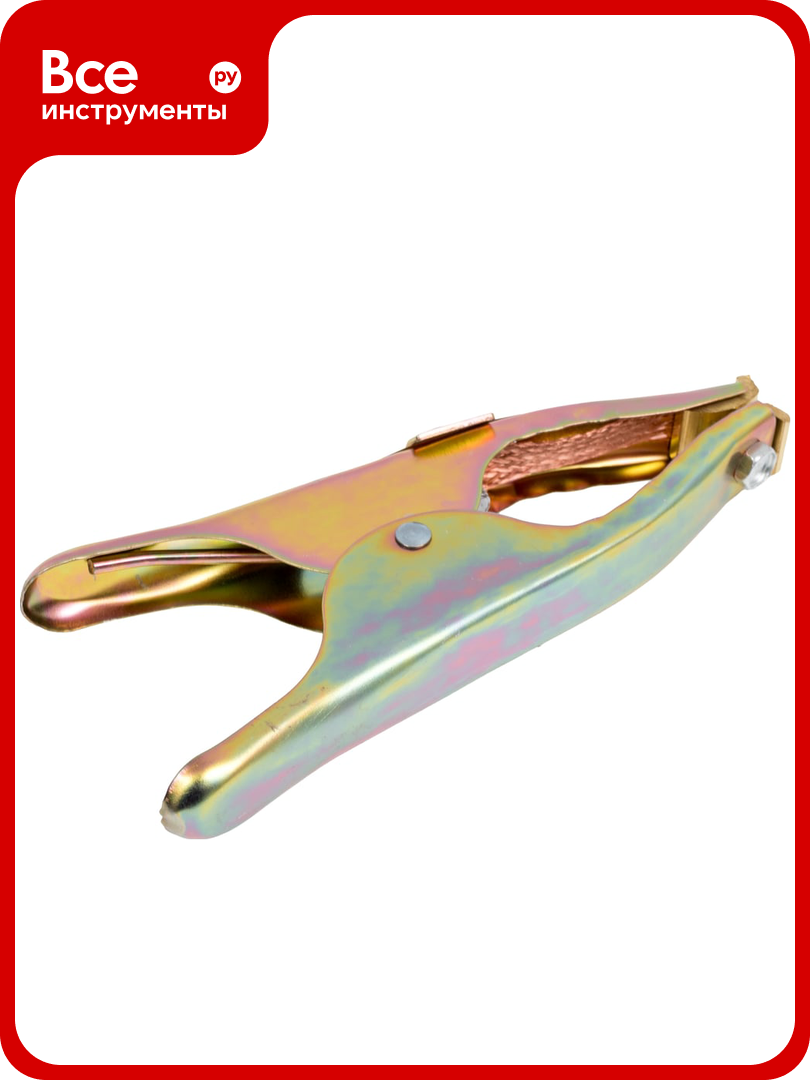 Клемма заземления KY1056 500 aмпер, губки-латунь, коса (пластина) энаргит KY1056-500A