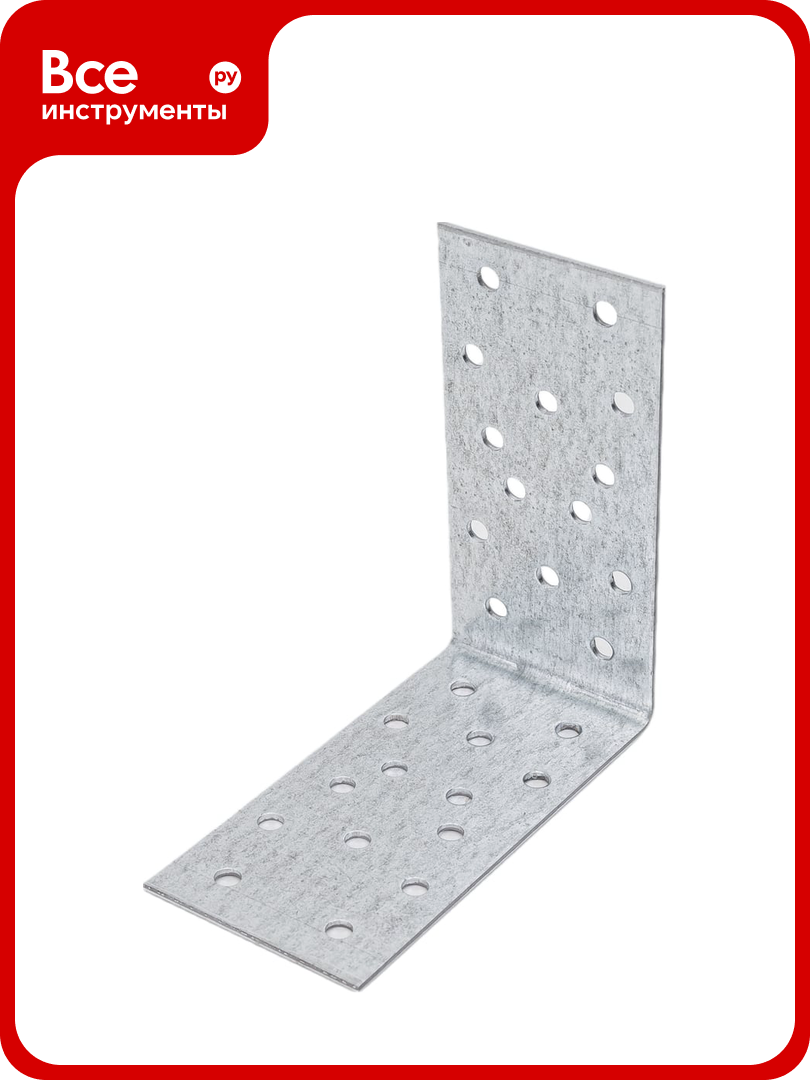 Крепежный угол Tech-Krep равносторонний цинковый стальной уголок для строительных и производственных конструкций