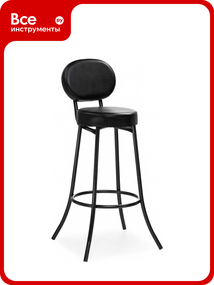 Барный стул Woodville Satearant черный полимер, темный мусс 453999