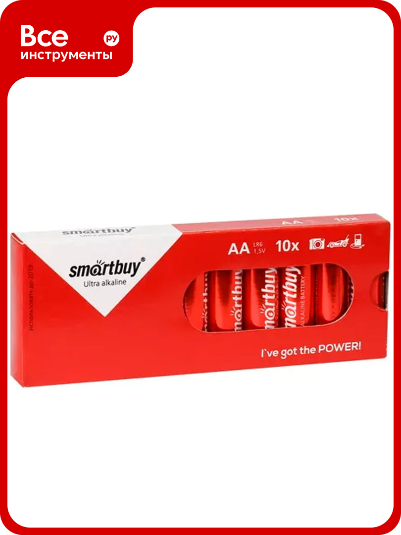 Батарейка Smartbuy алкалиновая AA (LR6) – пальчиковый щелочной элемент, вольтовое питание, длительный ресурс