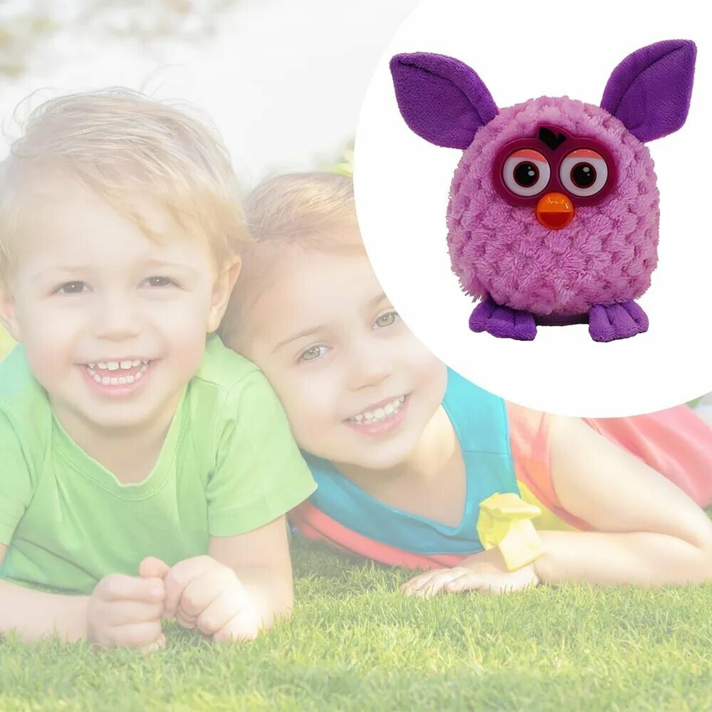 Электронная игрушка-питомец фиолетовый Фибер, говорящая плюшевая игрушка в форме совы, 15 см