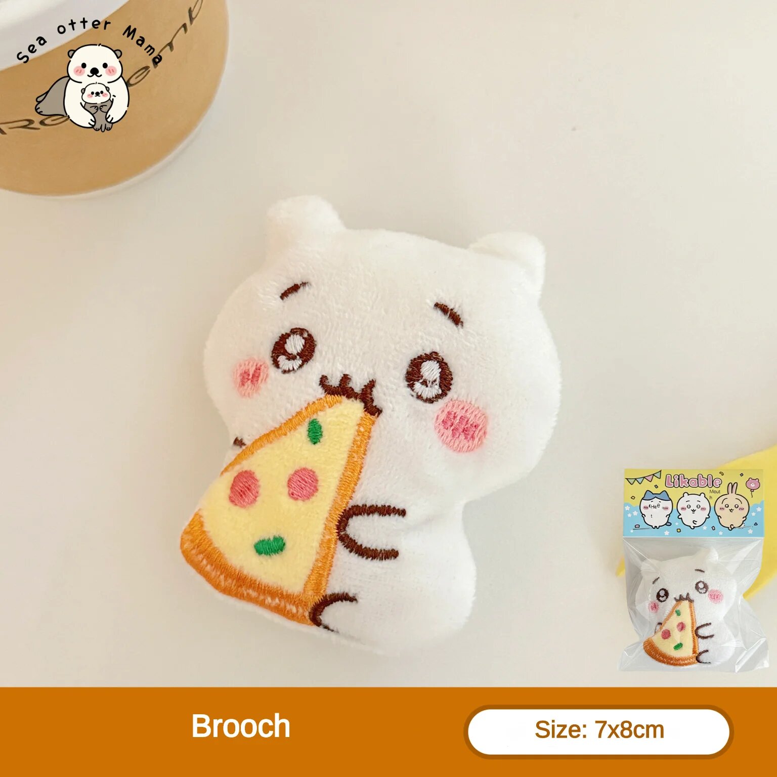 Chiikawa плюшевый брелок, Brooch C