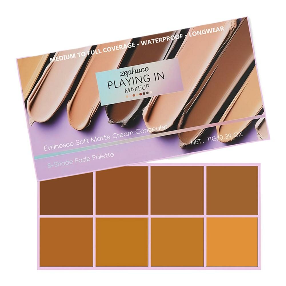 Палитра консилеров из 8 оттенков / Маскирует прыщи / Темные круги под глазами / Осветляет / Контурирует