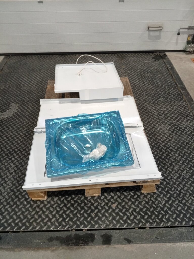 Умывальник акватекс бак антикорроз. с ЭВН+мойка нерж. белый (1455785)