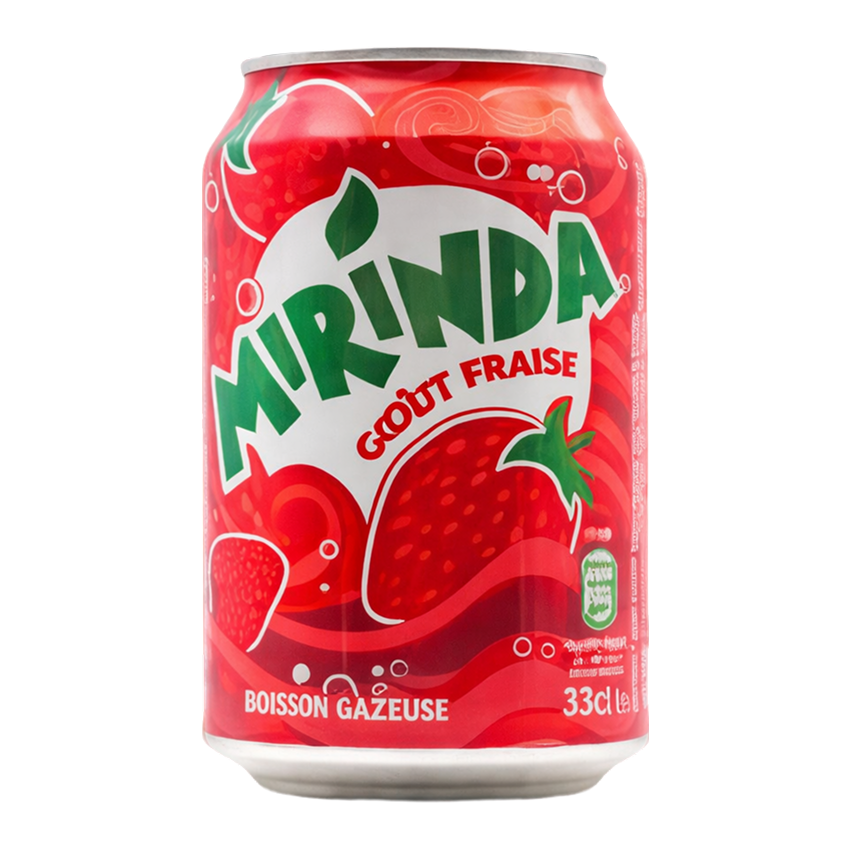 Mirinda Fraise газированный напиток клубника ж/б 330 мл Франция