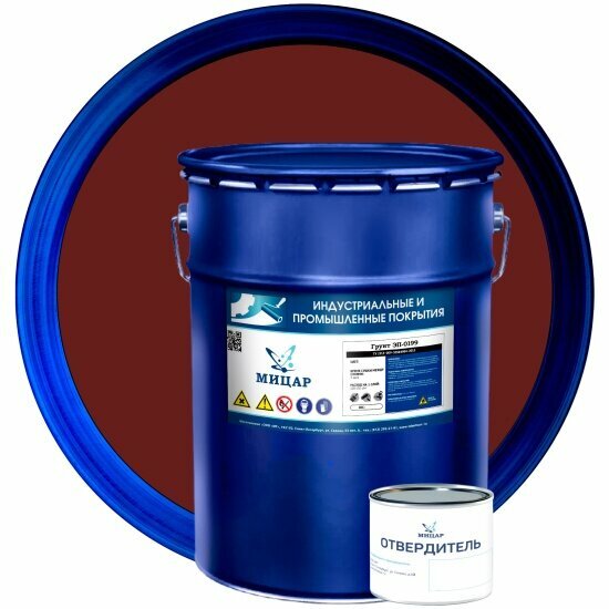 Грунт Мицар ЭП-0259, 20 кг+0,4 кг, красно-коричневый