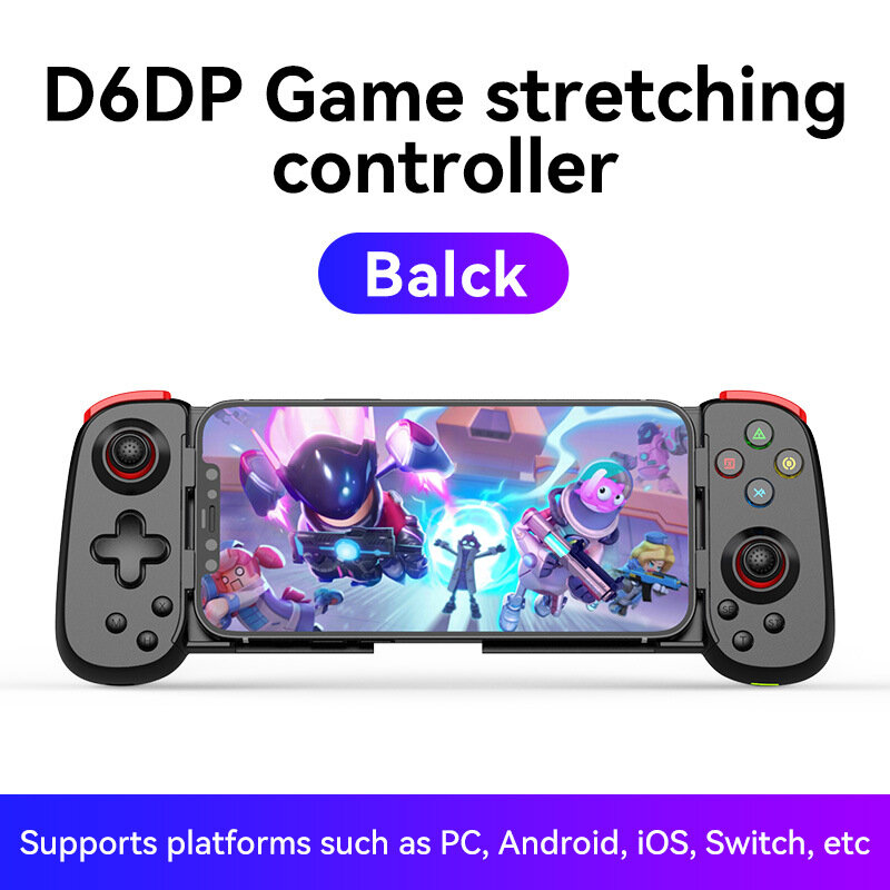 Беспроводной игровой контроллер D6DP с Bluetooth для PS4, PS5, Xbox One, ПК и смартфонов Android iOS, Type-C зарядка