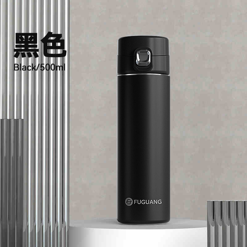 Изолированная кружка Fuguang из нержавеющей стали 316L для мужчин и женщин, портативная кружка с откидной крышкой для автомобиля, большая емкость для питья для студентов
