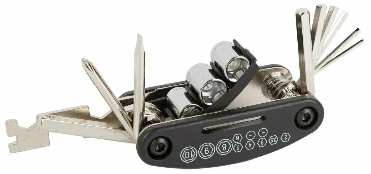 Мультитул велосипедный складной Kenli KL-9802BK 15 инструментов