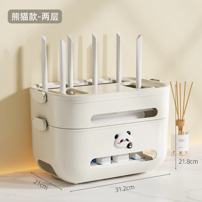 Коробка для хранения WiFi роутера, полка для ТВ-приставки, настольная розетка, органайзер для беспроводного модема и кабелей