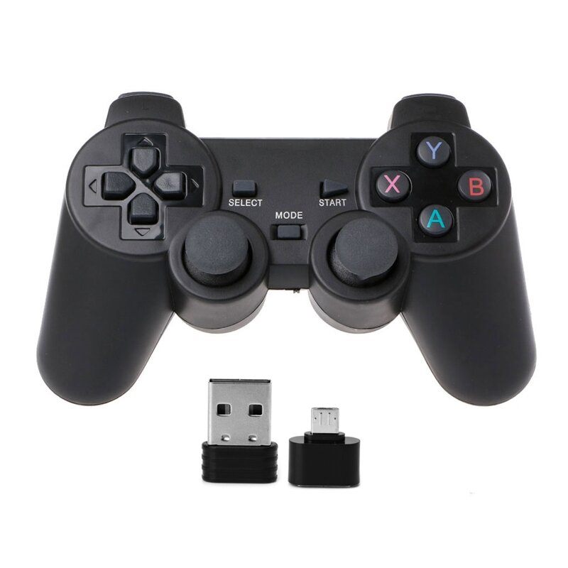 Беспроводной интеллектуальный игровой контроллер 2.4G game controller 706W с микроинтерфейсом