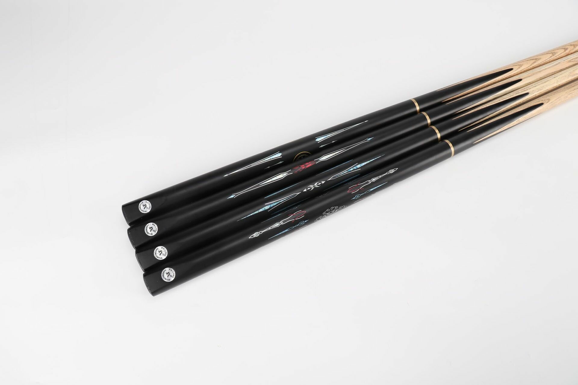 Производитель поставляет кий для бильярда Jingxing, античерный эбеновый, цельный деревянный, с маленьким наконечником, длина 145 см