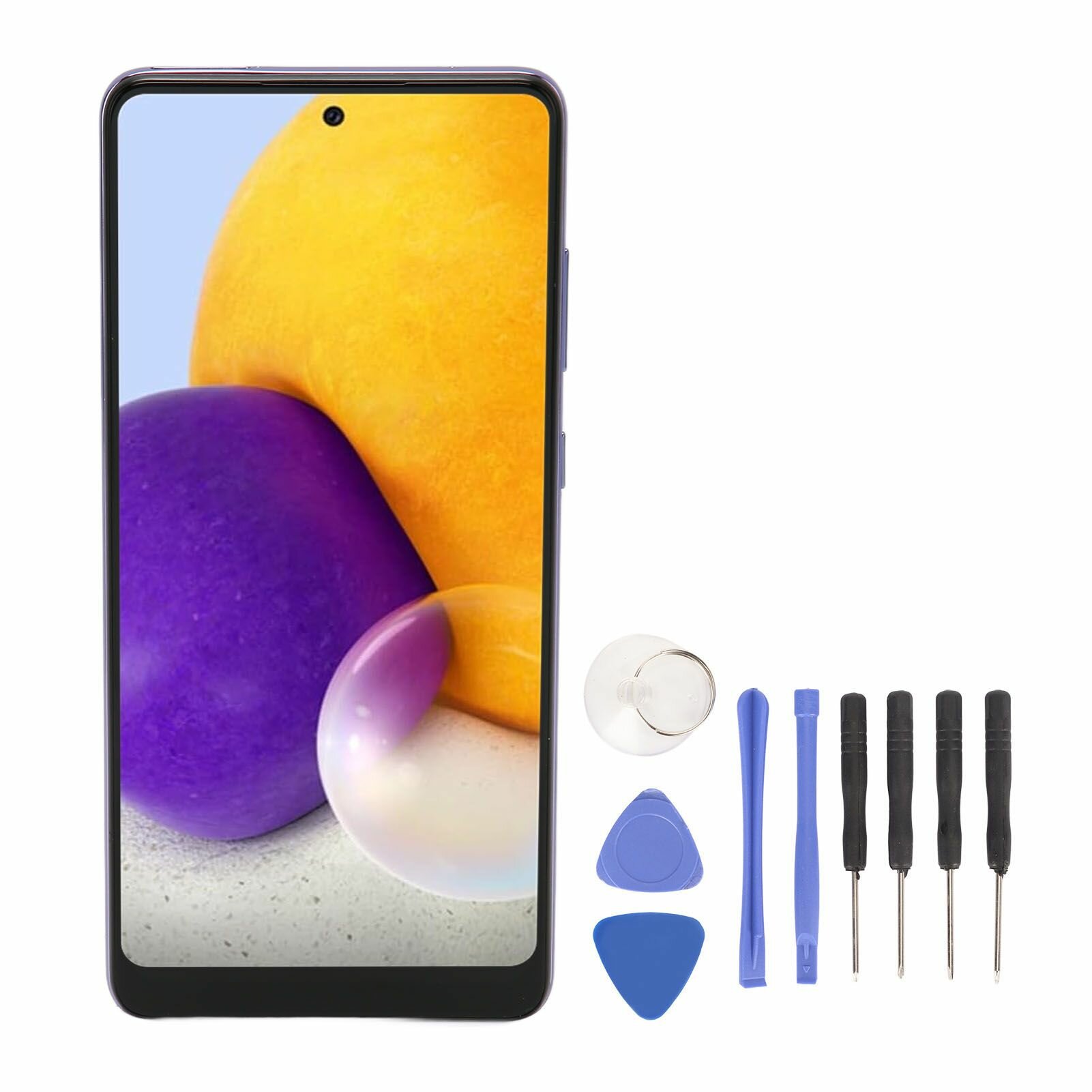 6,7-дюймовый органический светодиодный дисплей с дигитайзером и датчиком отпечатков пальцев для Samsung Galaxy A72 5G 4G SM A725 SM A725M DS Purple