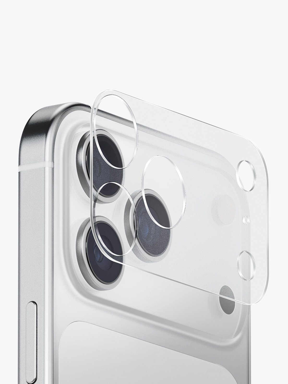 Защитная панель Uniq для камеры iPhone 17 Pro Max, Optix Aeroshield с защитой всего модуля, толщиной 1мм