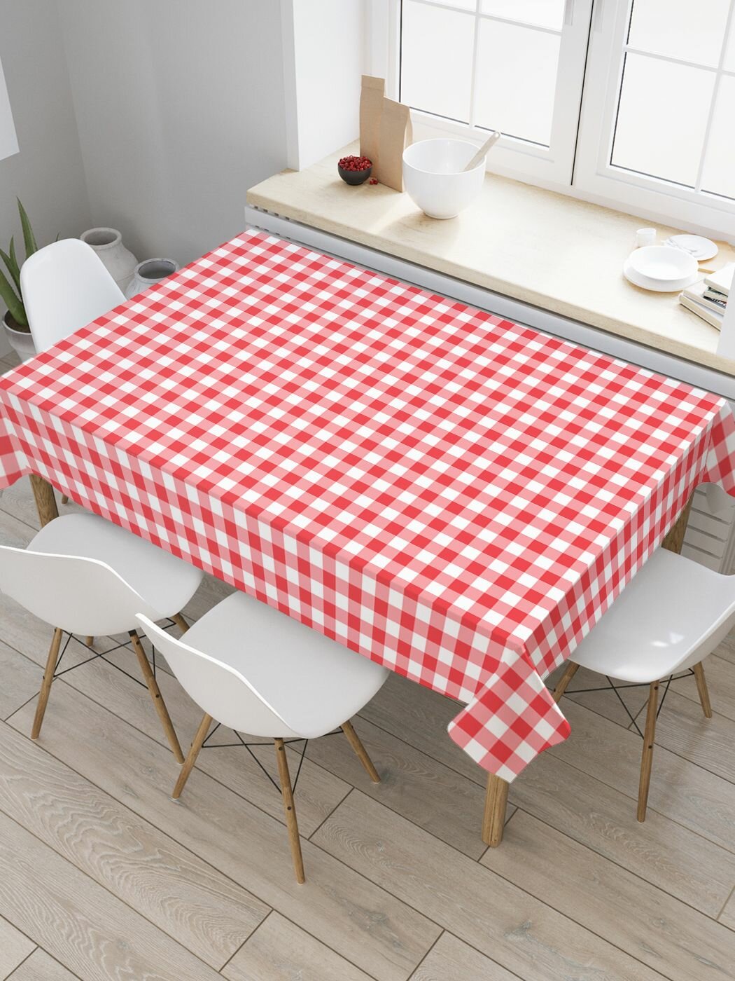 Прямоугольная тканевая скатерть на стол JoyArty с рисунком "Итальянский стиль" 145 на 180 см