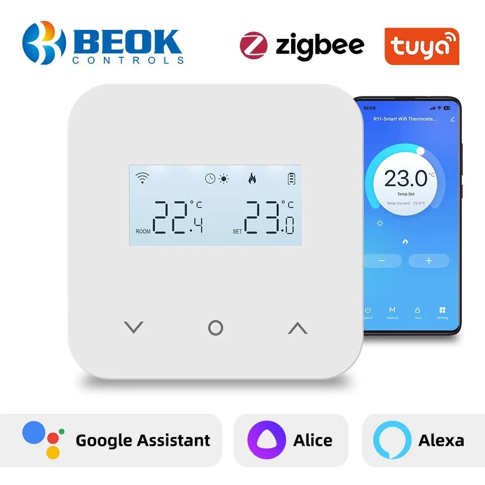Beok controls Терморегулятор/термостат Для газового котла, Для электрического котла, слоновая кость